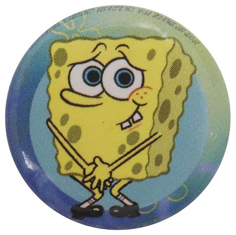 Spongebob Naked Button Badge