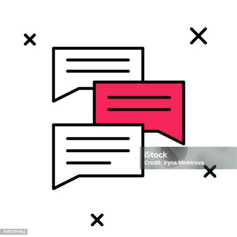 흰색 배경에 격리 된 윤곽선 음성 거품 채팅 아이콘 메시지 아이콘입니다 통신 또는 댓글 채팅 기호입니다 벡터 0명에 대한 스톡 벡터 아트 및 기타 이미지 Istock