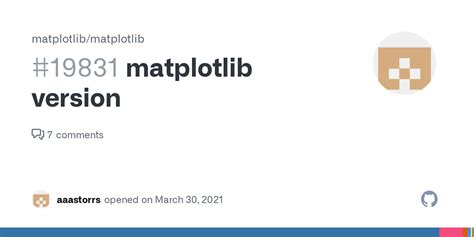 Matplotlib Version Issue Matplotlib Matplotlib GitHub