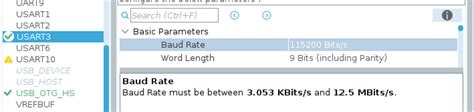 Solved Uart Cannot Set High Baud Rate Stmicroelectronics Community