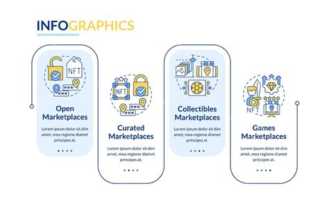 Premium Vector Nft Marketplace Categories Rectangle Infographic Template