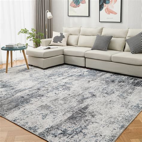 【けまでに】 Area Rug Living Room Rugs 8x10 Indoor Abstract Soft Fluffy Pile