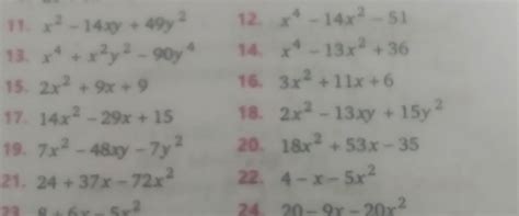 Factor Each Of The Following Polynomials X {2} 14xy 49y {2} X {4}