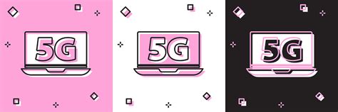 분홍색과 흰색 검은 배경에 고립 된 5g 새로운 무선 인터넷 와이파이 아이콘노트북을 설정합니다 글로벌 네트워크 고속 연결 데이터 속도 기술 벡터 0명에 대한 스톡 벡터 아트