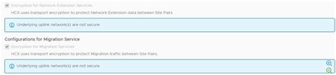 uncheck the following options encryption for network extension service