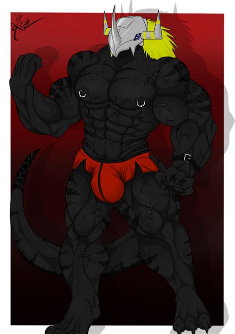 Rule 34 Blackwargreymon Bulge Digimon Male Only Muscular Saixyuniz