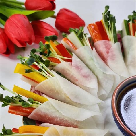 홈파티요리 크래미 무쌈말이 쌈무말이 겨자소스 손님초대 요리 간단한 집들이 상차림 음식 네이버 블로그