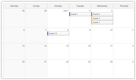 First Day Of Week Monthly Event Calendar Daypilot Documentation