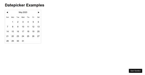 Vue Datepicker Demo Codesandbox