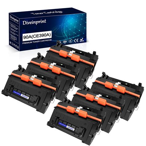 Used 6pk Ce390a Toner Compatible With Hp 90a Laserjet 600 M602dn M603n