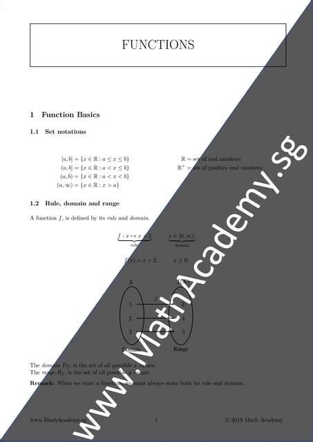 Functions Jc H2 Maths Pdf