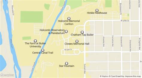 Butler University Campus Map