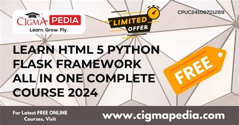 Learn Html 5 Python Flask Framework All In One Complete Course 2024 Free Udemy Course Cigma