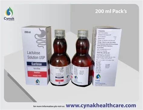Sarlose Syp Lactulose Syrup 200ml Cynak Prescription At Rs 231bottle
