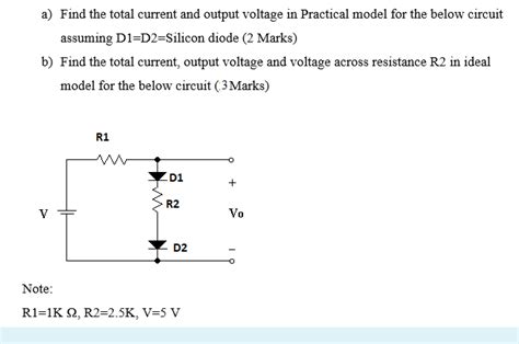 solved a find the total current and output voltage in