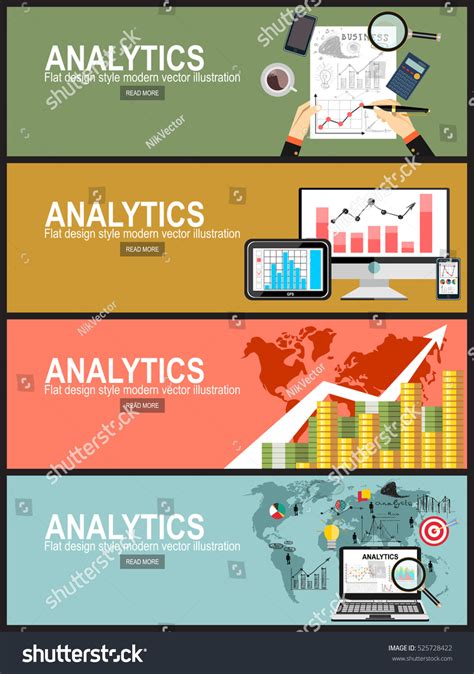 Vector Modern Flat Design Analytics Information Stock Vector Royalty