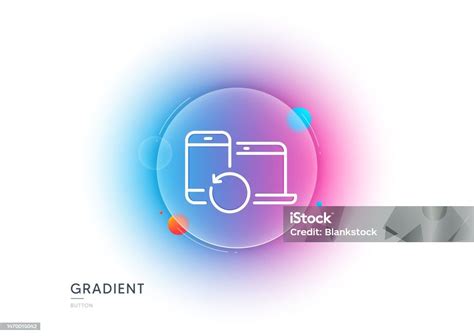 복구 장치 줄 아이콘입니다 백업 데이터 서명 정보를 복원합니다 그라디언트 흐림 버튼 벡터 개념에 대한 스톡 벡터 아트 및 기타 이미지 Istock