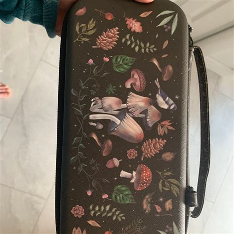 Mushroom Switch Carrying Case Switch Decal Swtich Case Black Light Brown For Regular