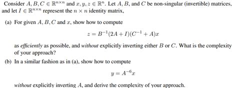 Matrices Matrix Computation Without Explicit Inversions Mathematics