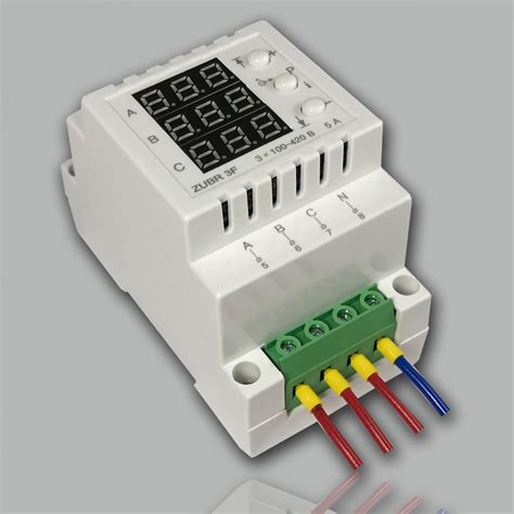 Реле контроля трехфазного напряжения ZUBR 3F на DIN-рейку: купить по ...