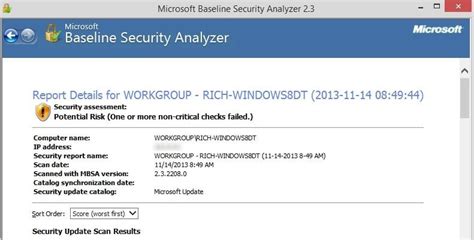 Microsoft Baseline Security Analyzer For It Pros