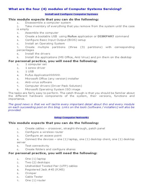 Reviewer In Css Nc Ii Pdf Server Computing Desktop Environment