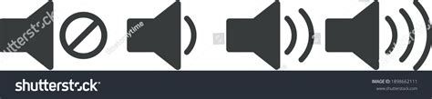 Sound Volume Icons Vector Isolated Sound Stock Vector Royalty Free Shutterstock