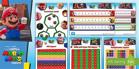 free 👉 super mario bros mario maths tabletop maths aids resource