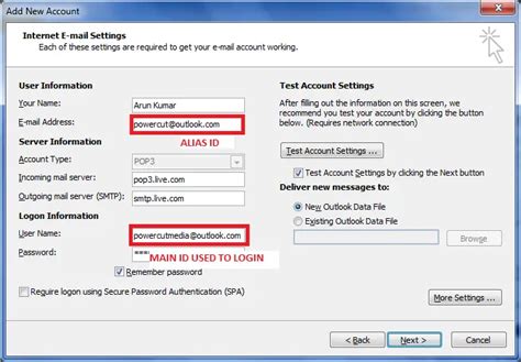 Email Settings For Outlook Com You Can Use With Outlook Desktop