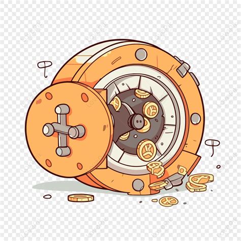 금화가 들어 있는 만화 모양의 금고 벡터제도법클립 아트 Png 일러스트 무료 다운로드 Lovepik