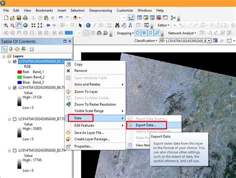 Layer Stacking Or Band Composite Of Landsat Satellite Data Using Arcgis