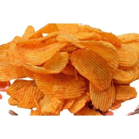 Fried Potato Chips Round Shape Spicy Flavor Hygienically Packed