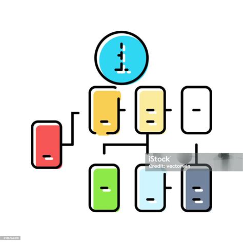 Information Architecture Ux Ui Design Color Icon Vector Illustration Stock Illustration
