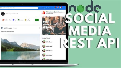 node js social media rest api with mongodb