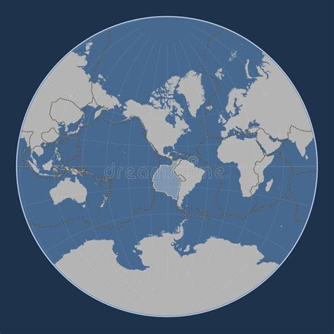 Nazca Tectonic Plate Contour Lagrange Boundaries Stock Illustration Illustration Of