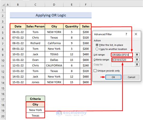 advanced filter with criteria range in excel 18 applications exceldemy