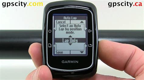 Setting Auto Lap In The Garmin Edge 200 Bike Computer With Gps City Youtube