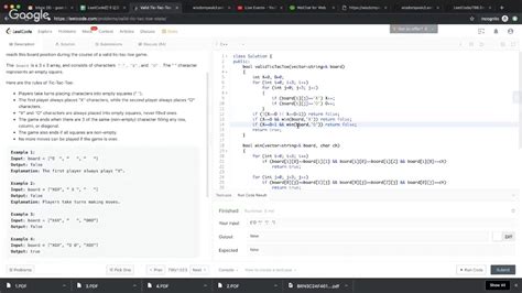 【每日一题】794 Valid Tic Tac Toe State 04162019 Youtube