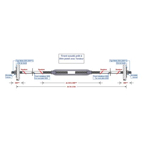Tirant Métallique Sur Mesure Avec Tendeur Renfort Structure Et Murs