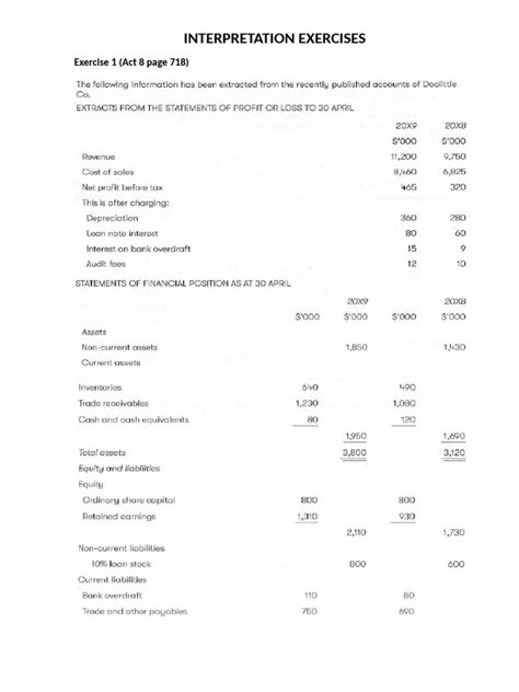 Interpretation Exercises Pdf