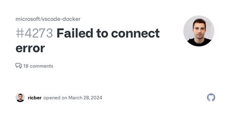 Failed To Connect Error · Issue 4273 · Microsoftvscode Docker · Github