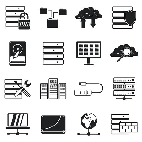 Database Icons Set 3810246 Vector Art At Vecteezy
