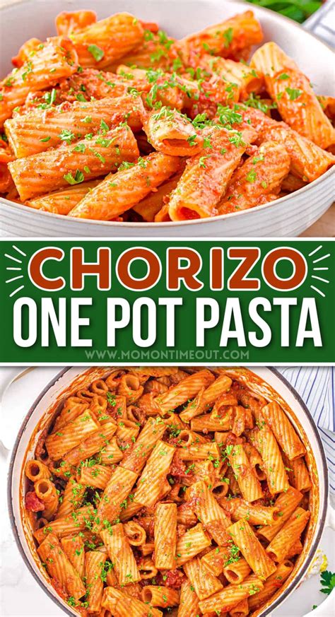 Chorizo Pasta One Pot Pasta Mom On Timeout