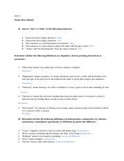 Logic Quiz 2 Docx Quiz 2 Name Rose Rabadi A Answer True Or False To The Following