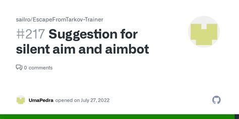 Suggestion For Silent Aim And Aimbot Issue Sailro EscapeFromTarkov Trainer GitHub