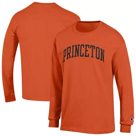 Mens Champion Orange Princeton Tigers Basic Arch Long Sleeve T Shirt