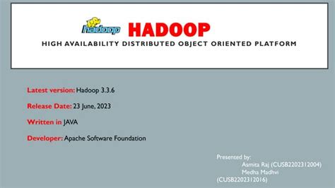 Hadoop And It S Components Ppt Pptx