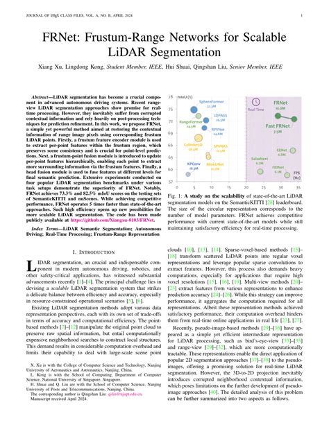 PDF FRNet Frustum Range Networks For Scalable LiDAR Segmentation