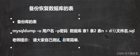 数据库 数据库备份与恢复 Csdn博客