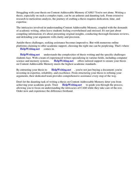 thesis on content addressable memory pdf random access memory